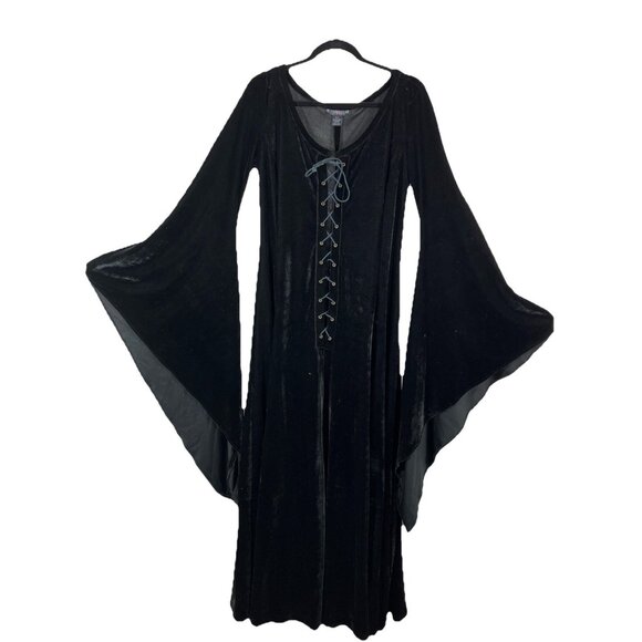 Dresses | Vintage Pyramid Collection Witchy Corset Wide Sleeve Goth ...